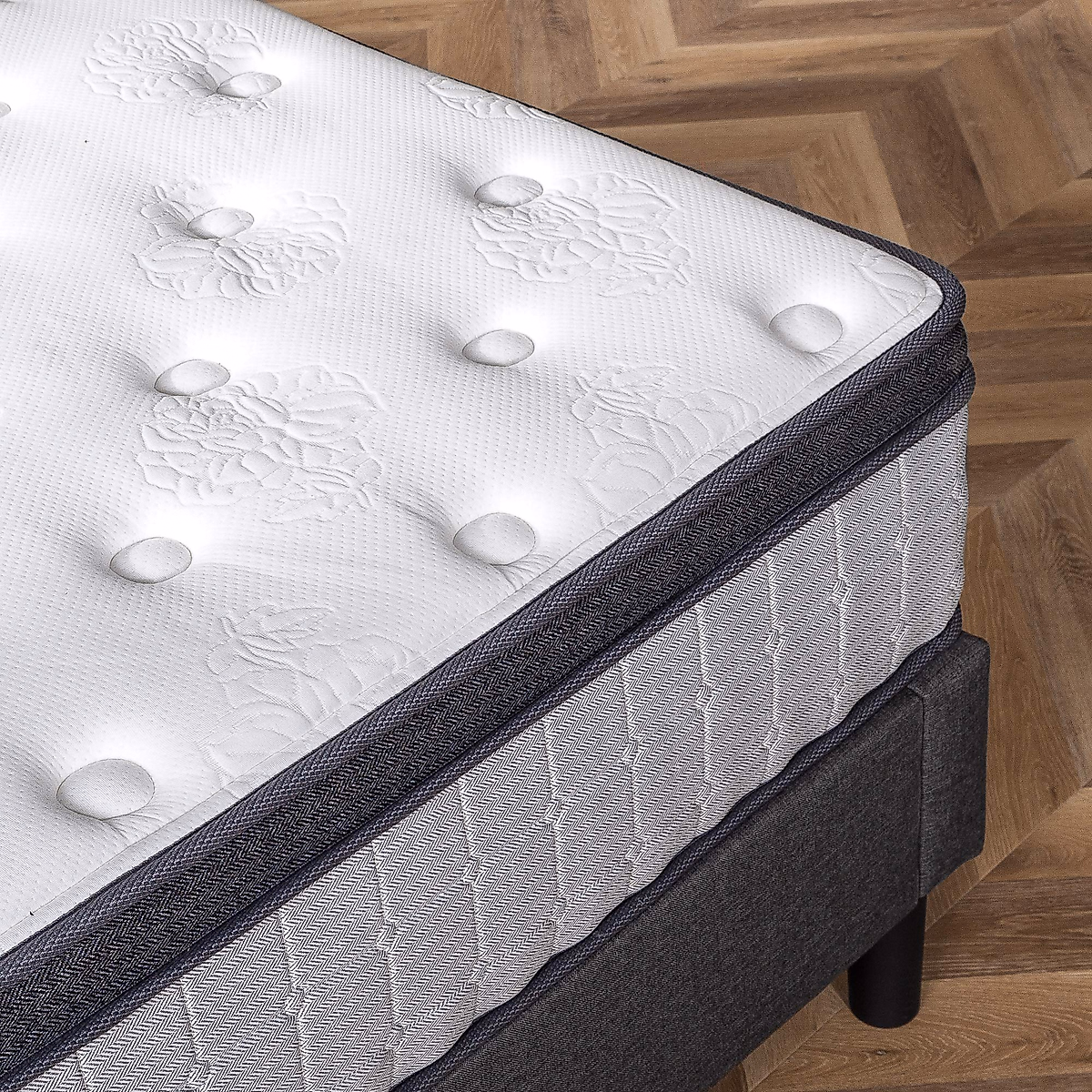 ZINUS 12 Inch Comfort Support Cooling Gel Hybrid Mattress, Full, Euro Top Innerspring Mattress, Motion Isolating Pocket Springs, Mattress in A Box