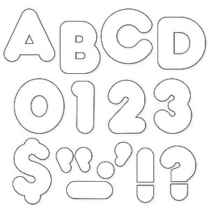 TREND ENTERPRISES, INC. White 4" Casual Uppercase Ready Letters,T-1567