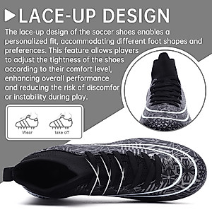 Mens Soccer Cleats Women Football Cleats Soccer Shoes for Big Boy Tacos de Futbol para Hombre High Top Football Shoes Zapatos de Futbol para Hombres Professional Training Football Boots AG FG