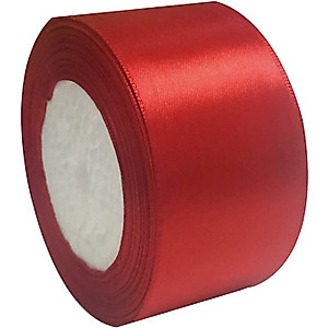 Tenn Well Red Satin Ribbon, 24 Yard 1.96 Inch Wide Silky Gift Ribbon for Bow Making, Gift Wrapping, Box Packaging, Crafting, Christmas Tree Decorations