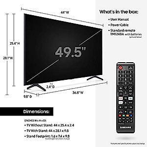 SAMSUNG 50-inch TU-7000 Series Class Smart TV | Crystal UHD - 4K HDR | UN50TU7000FXZA, 2020 Model