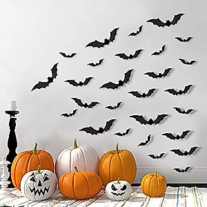 Joy Bang Halloween Bats for Wall Halloween 3D Bats Decoration Plastic Halloween Bats Stickers Halloween Decorative Bats for Home Wall Window Decorations