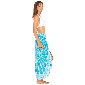 SHU-SHI Sarong Cover Ups for Swimwear Women Long Pareo Beach Wrap Skirt Mandala Bikini Cover Up