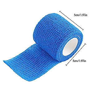 Self Adhesive Bandage Wrap, 12pcs 2" x 5 Yards, Breathable Elastic Cohesive Bandages, Vet Wrap, Tattoo Handle Grip Tube, Sports Tape Bulk for First Aid Supplies, Wrist Sprains Protection