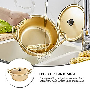 Korean Ramen Cooking Pot Ramen Noodle Pot Aluminum Noodle Pot Fast Heating For Kitchen Cookware for Cooking Soup Pasta Stew Japanese Noodles Food Food Food Korean Noodle Pan