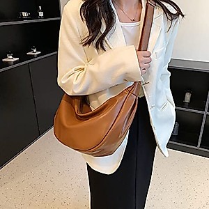 Women Hobo Bag Simple Shoulder Bag Dumpling Bag Crescent Crossbody Bag Casual Messenger Bag, for Family or Friends Gift
