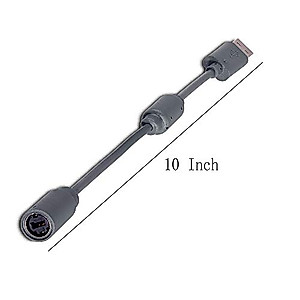 OBTANIM 3 Pack Replacement Dongle USB Breakaway Cable for Microsoft Xbox 360 Wired Controllers, Gray