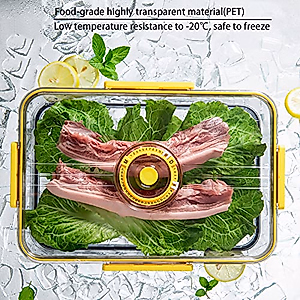 Refrigerator Organizer Bins,Stackable Produce Saver Organizer Bin Storage Containers with Removable Drain Tray for Fridge, Cabinets, Countertops and Pantry(Gray-S)