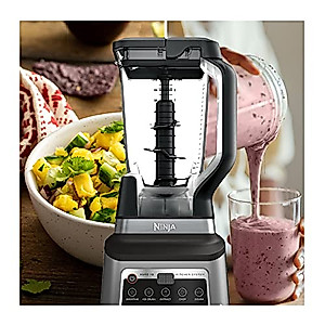 Ninja Professional Plus Kitchen System with Auto IQ 1400 Wp 5 Smoothies Function, Chopping and Dough Bundle with Four 16-oz cups with sipping lids (2 Items)