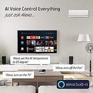 WiFi Smart IR Remote Controller with Alexa Built-in, Voice Control Smart Home/Avatar Controls/Infrared Device, Avacube IR Blaster for TV, STB, DVD, AC, Fan(AI Voice Hub)