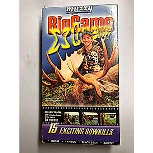 Muzzy Presents Big Game Xtreme 15 Exciting Bowkills VHS 115 Minutes Moose Caribou Black Bear Grizzly Bear Rare Hard to Find Home Video