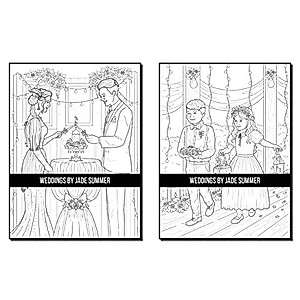 Weddings: An Adult Coloring Book with Beautiful Brides, Handsome Grooms, Lovely Flowers, Romantic Scenes and More!