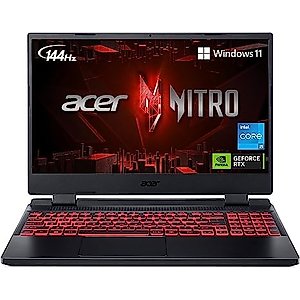 acer Nitro 5 Gaming Laptop | Intel Core i5-12500H | NVIDIA GeForce RTX 3050 Ti GPU | 15.6" FHD 144Hz IPS Display | 32GB DDR4 | 1TB Gen 4 SSD | Killer Wi-Fi 6 | Backlit Keyboard Intel | Win 11 Home