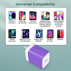 USB C Pixel 8 Pro Charger Block Fast Wall Charger Box for Google Pixel 8 Pro 7a 6 5 4 XL 4a,20W Type C Charger Plug PD Power Adapter for Samsung Galaxy S23 FE/A14/A54/A13/A23/Z Fold 4,iPhone 15 14 13