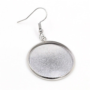 Kentuckiz 8 10 12 14 16 18 20 25Mm 10Pcs Stainless Steel Cabochon Earring Settings Earrings Base,DIY Earrings Hooks Findings - (Size: 12Mm)