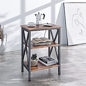 CubiCubi 40 Inch Small L Shaped Computer Desk with Storage Shelves, Corner Desk with Oxford Side Table, Dual USB Charging Ports End Table