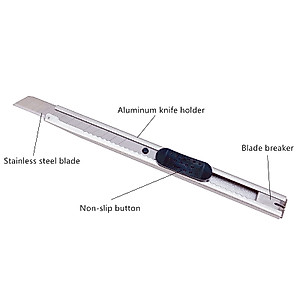 CCyanzi 9mm Stainless Steel Utility Knife with Snap off blades Replacement, Retractable Utility Knife Set, for Box Cutter, Vinyl Knife, Precision Knife