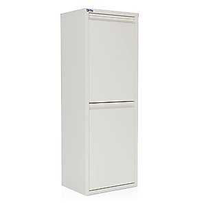 CEHA Metal Tilt-Out Multipurpose Cabinet with Hideaway Drawers- Durable Bathroom/Kitchen/Pantry/Kids' Room Organizer - Wall Mountable Versatile Separator, Double, 11" x 37" x 13", White