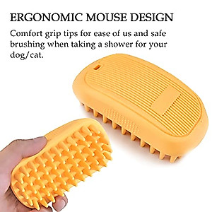 Silicone Dog Grooming Brush Pet Shampoo Bath Brush Anti Skid Soothing Massage Rubber Comb Bath Dog Brush