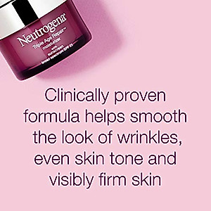 Neutrogena Triple Age Repair Anti-Aging Daily Facial Moisturizer with SPF 25 Sunscreen & Vitamin C, Firming Face & Neck Cream for Dark Spots with Glycerin & Shea Butter, 1.7 Ounce
