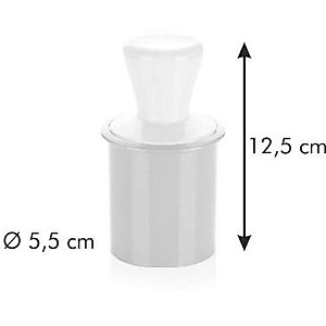 KAISHANE Silicone Cookie Stamps set for baking - Geo Geometric Figure Cookie Stamps with Handle and 6 Silicone Stamps High Heat Resistant to 480°F Yellow Color