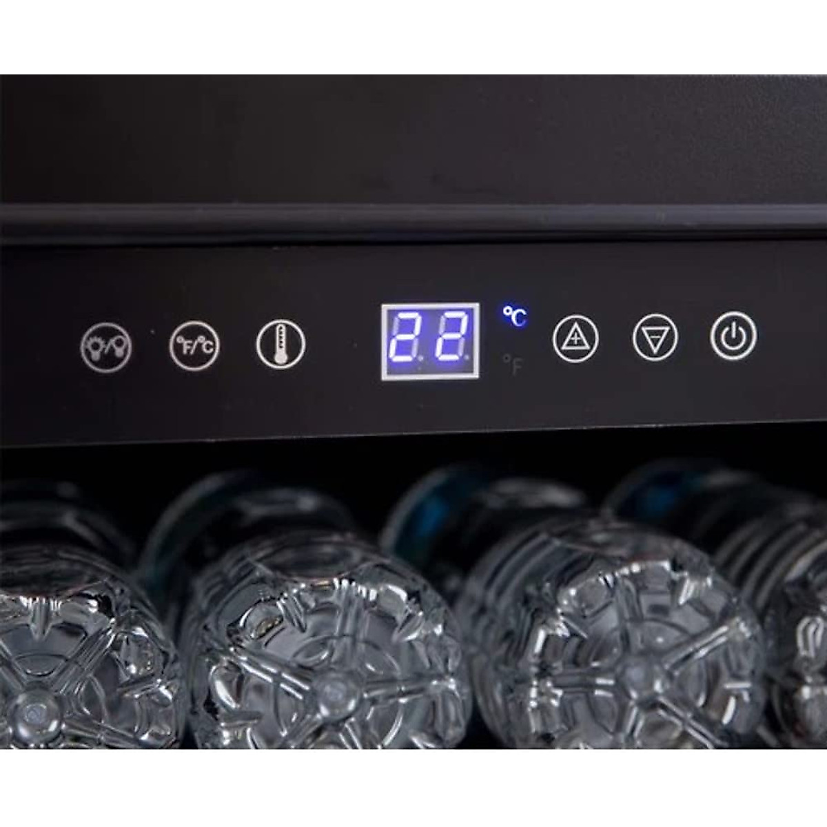 Avanti BCA3115S3S Beverage Cooler with Glass Door 72 Can Mini Refrigerator with Lock for Beer Soda Water Wine with Digital Temperature, 3.1 cu. ft, Black