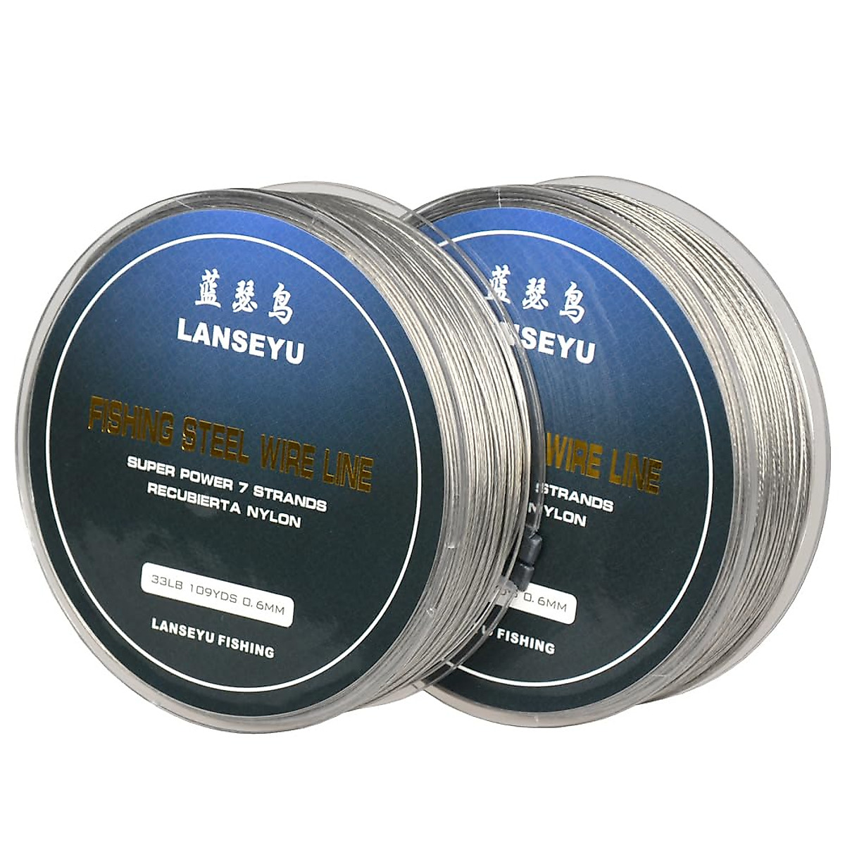 Stainless Steel Fishing Line - 100 Metres, 33 Pound, 0.6mm Nylon Coated, 1x7 Stainless Steel Leader Wire