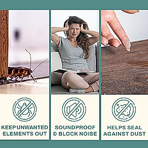 Home Intuition 36 inch Twin Door Draft Stopper for Bottom of Doors Weather Stripping, Grey, 2 Pack