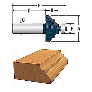 BOSCH 85604MC 1-3/8 In. x 11/16 In. Carbide-Tipped Cove and Bead Router Bit