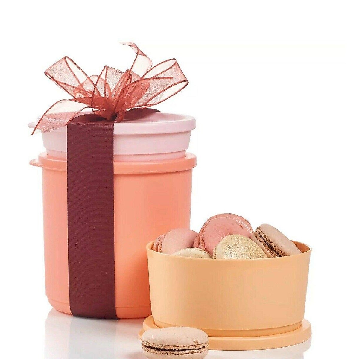 NewTupperware Small Basic Bright Round Canister Container Set of 3