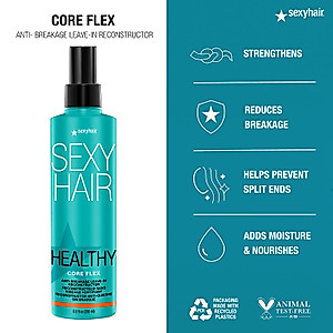 SexyHair Healthy Core Flex Anti-Breakage Leave-In Reconstructor, 8.5 Oz | Reduces Breakage | Helps Provide Strength and Flexibility