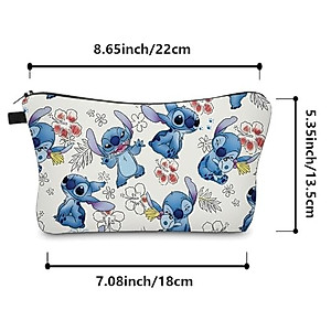 MRSP Cosmetic Bag Makeup bags for women,Small makeup pouch Travel bags for toiletries waterproof (Stitch 02)