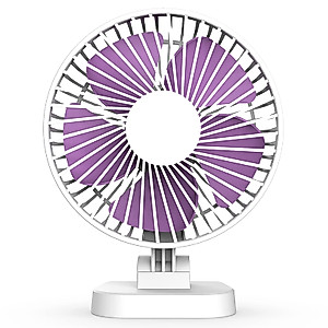 Koonie USB Small Desk Fan with Strong Airflow, 4 Inch Mini Personal Quiet Fan, 3 Speeds, 40° Head Adjustment for Desktop Office,Table