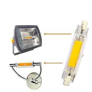 Qixivcom 2 Packs 78mm 10W R7S LED Bulbs LED COB Light 100W Halogen Equivalent J Type T3 120V R7S Dimmable Daylight White 6500K Double Ended R7S LED J78 Flood Light Landscape Lights Lamp Work Lighting