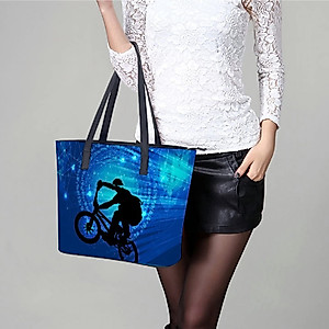 Womens Handbag Motorcycle Motocross Leather Tote Bag Top Handle Satchel Bags For Lady