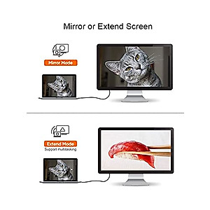 CableCreation USB C to HDMI Cable 4K@60Hz HDR, 6FT USB C to HDMI Cord, Compatible with MacBook Pro 2020, iPad Pro 2020, Surface Book 2, S20, S10 to TV, Projector, Monitor, Black