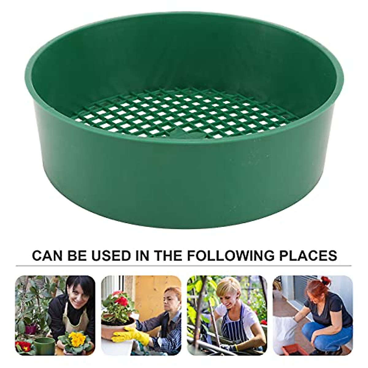 DOITOOL 5pcs Plastic Mesh Sieve Mesh Filter Sifter Plastic Garden Sieve Dirt Sieve Soil Sifting Pan Compost Sifter Screen Mesh Garden Sieve Sand Sifter Sieves Beach Shaker Automatic Child