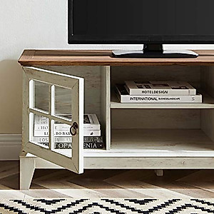 Modway Isle Coastal Contemporary 47" TV Stand, 15.5" L x 46.5" W x 20" H, Walnut White