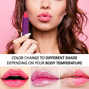DEALPLUSDEAL Princessa Magic Color Changing Lipstick 6 Pcs Set Aloe Vera Infused Long Lasting Color Magic Creamy Moisturizing Lip Makeup
