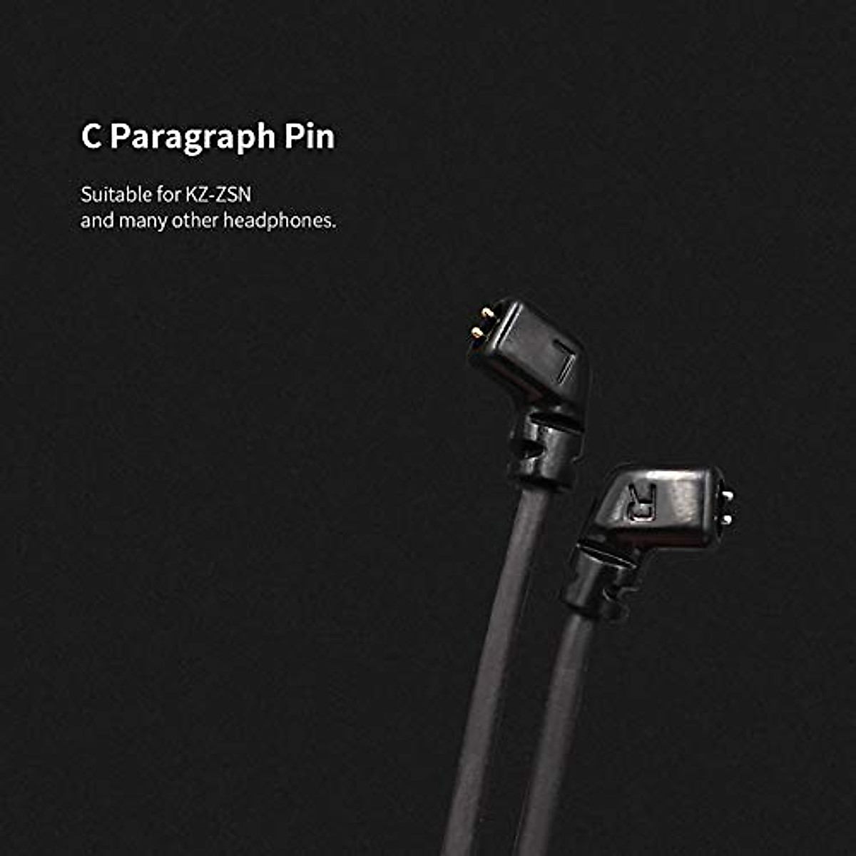 KZ Bluetooth in-Ear Headphones Detachable Cables with 2 Pins and Microphone Replacement for KZ ZSN/ZSN PRO/ZSX/ AS12/ AS16/ ZS10 PRO