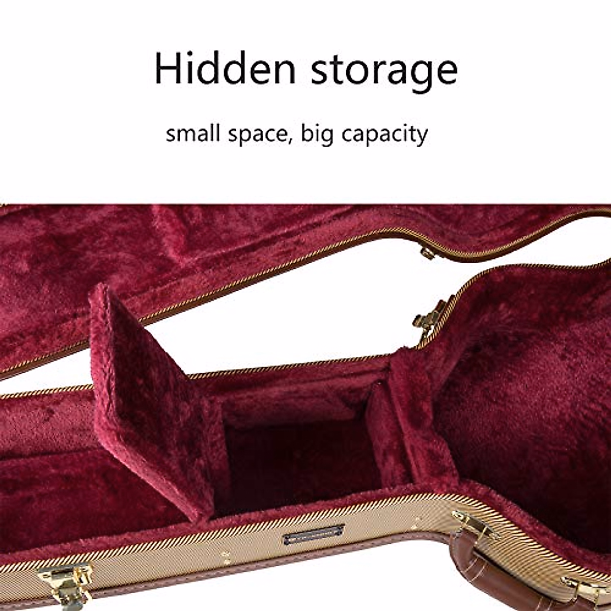 Crossrock Hardshell Arch Top wood case fits OM, Martin 000 Guitars-Vinyl Tweed(CRW600OMTW)