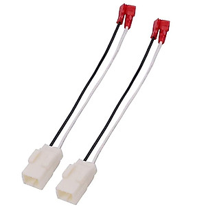 2 Pack 72-6514 Speaker Wire Harness Adapter Plug Compatible with Jeep Wrangler Chrysler Town & Country Speaker Harness Adapter Dodge Dakota Front Rear Door Speaker Wiring Harness Adapter
