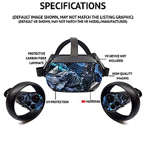MIGHTY SKINS Carbon Fiber Skin Compatible with Oculus Quest 2 - Cyber Bot | Protective, Durable Textured Carbon Fiber Finish | Easy to Apply, Remove, and Change Styles | Made in The USA (CF-OCQU2-Cyber Bot)