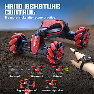 AAA777USA Remote Control Stunt Car with Gesture Control, Off-Road Drift Stunt Twist Car with 360 Degree Slips & Flips RC Toys for Kids and Adults – Birthday Gifts for Kids (Big Size)