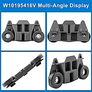 Upgrade 5pcs W10195416 W10195416V Dishwasher Wheels Lower Rack Replacement (Stainless Steel Screws) by Cobectal