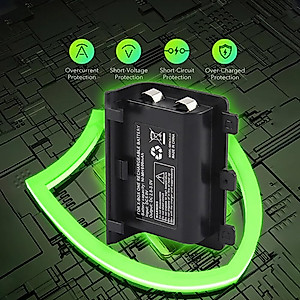 OSTENT Rechargeable Battery Pack and USB Charger Cord for Microsoft Xbox One Controller