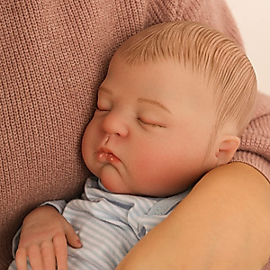 CHAREX Realistic Reborn Baby Dolls 18 Inch Remi Newborn Baby Doll Boy Lifelike Baby Doll Soft Silicone Hand-Made Real Life Baby Doll for Age 3+