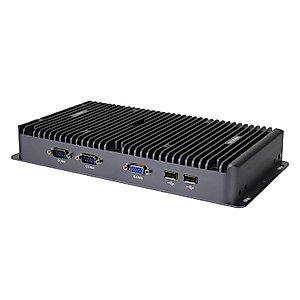 HUNSN Fanless Mini PC, Industrial Computer, IPC, Windows 11 or Linux Ubuntu, I5 8250U 8260U 8265U, IX02, TPM2.0, 9-36V, Watchdog, WOL, 4G Supported, 4 x LAN, 4 x COM, 8G RAM, 256G SSD