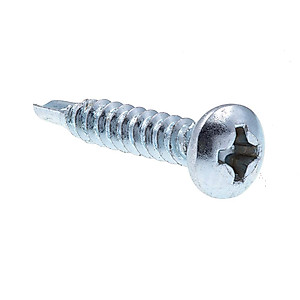 Prime-Line 9029449 Sheet Metal Screw, Self-Drilling, Pan Head Phillips, #6 X 3/4 in, Zinc Plated Steel, Pack of 100