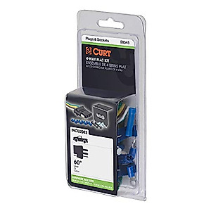 CURT 58345 Vehicle-Side 4-Pin Flat Trailer Wiring Harness